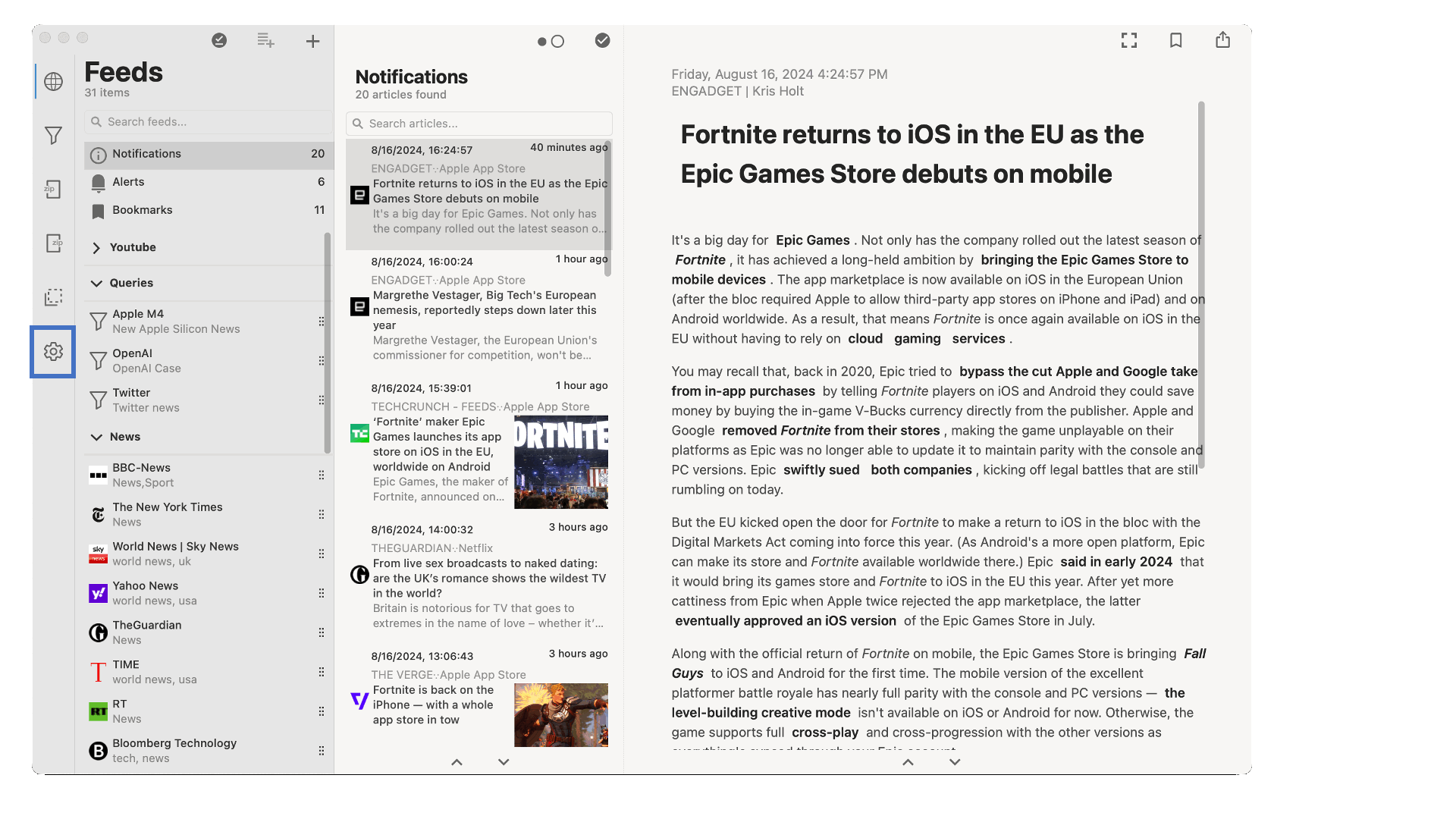 Help | RSS Radar Application