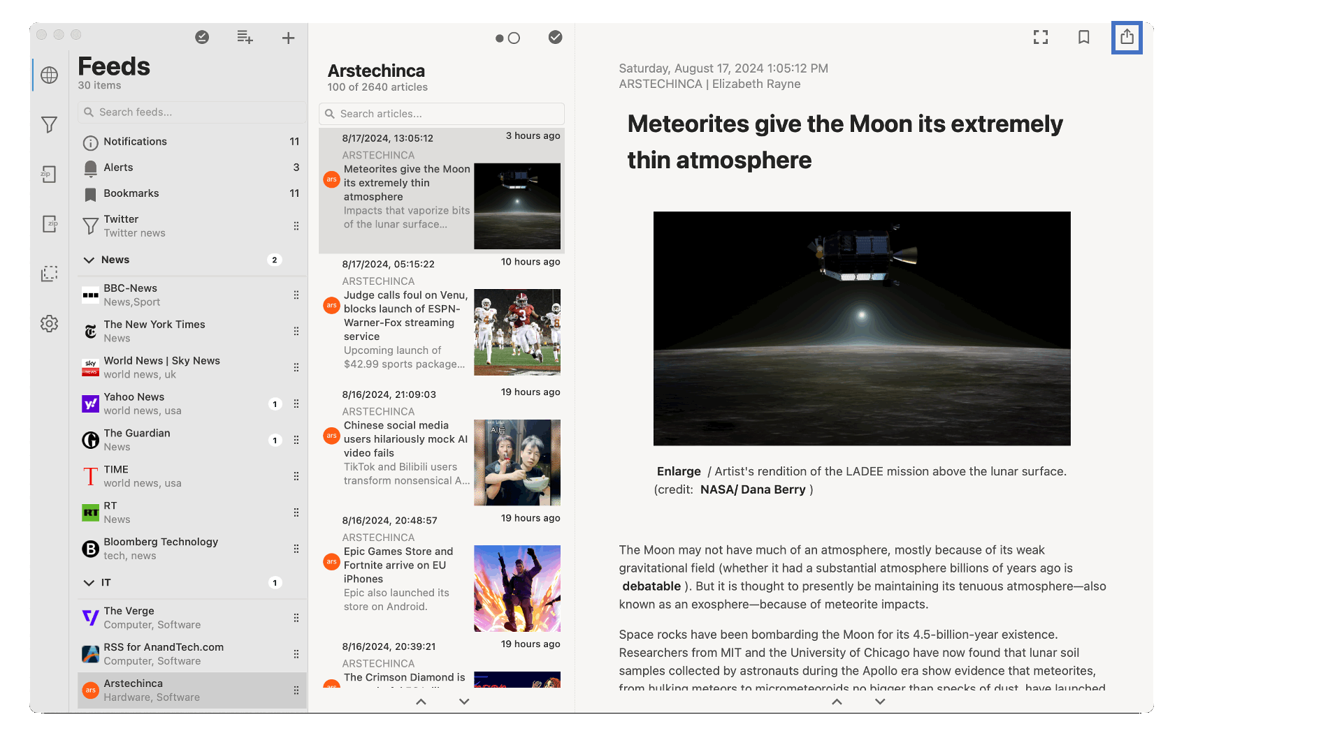 Help | RSS Radar Application