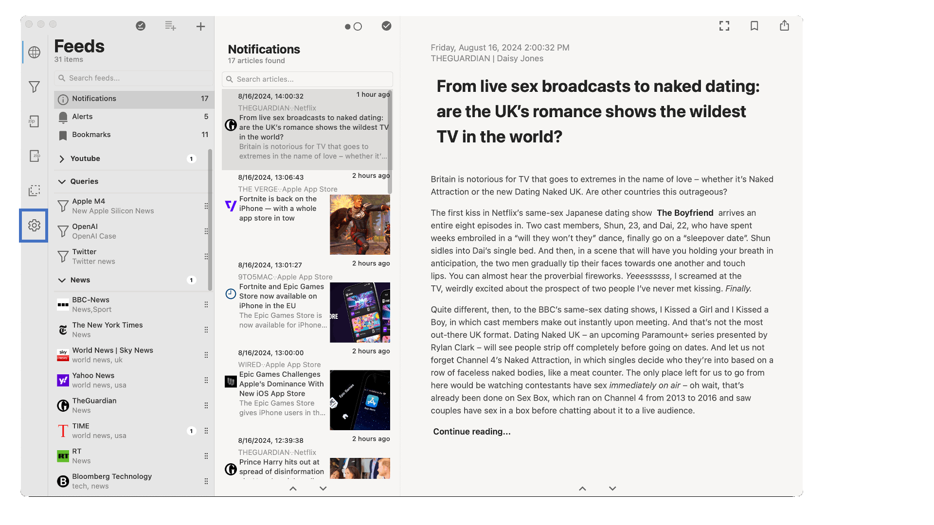 Help | RSS Radar Application