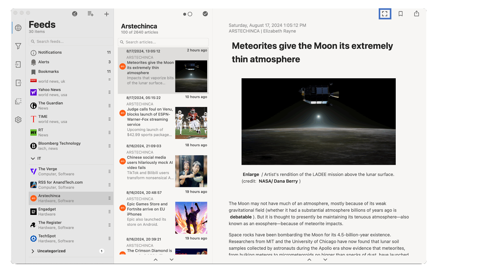 Help | RSS Radar Application